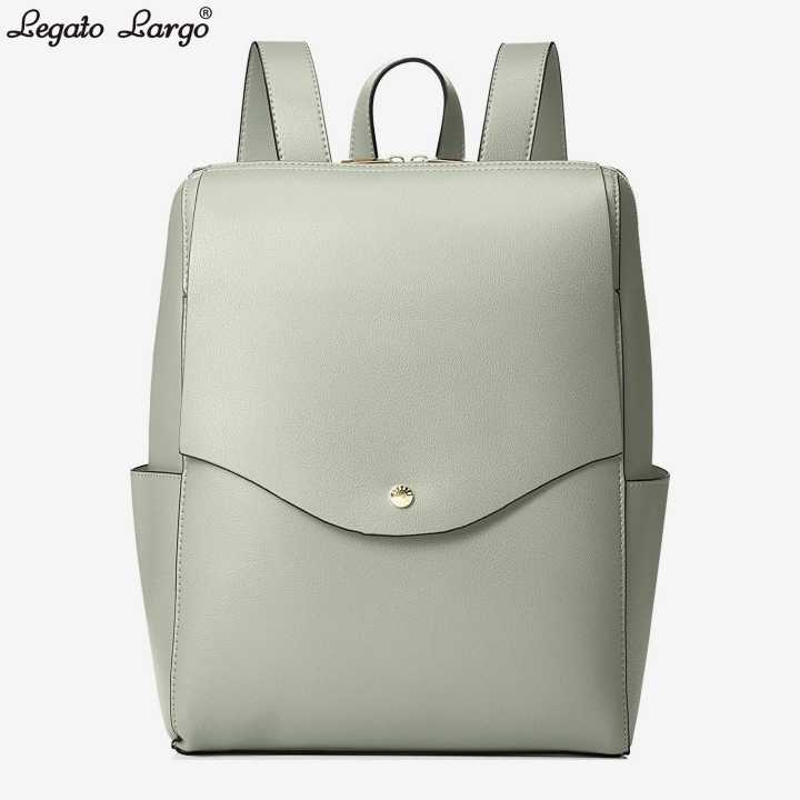 Legato Largo Mint Green Solid Zippered Backpack For Women | Daraz.com.np