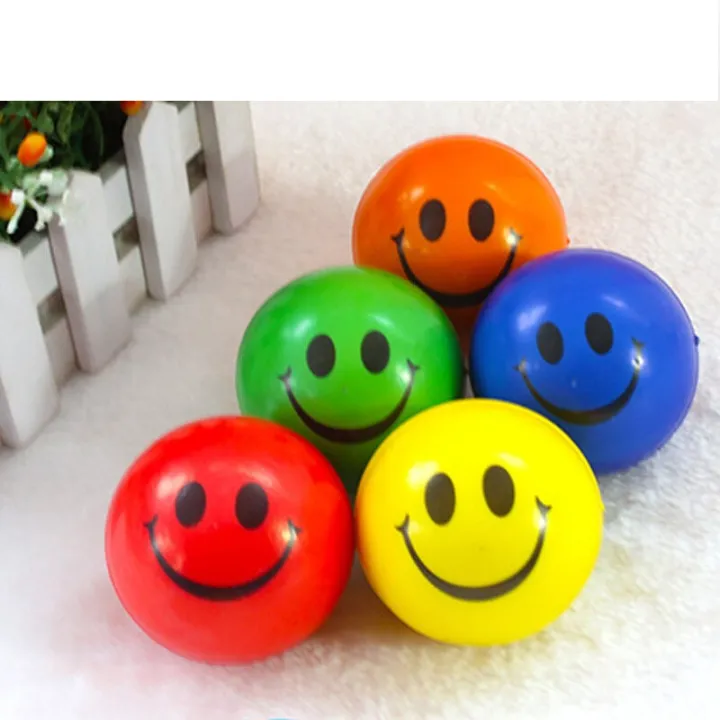 12Pcs Smile Face Print Sponge Foam Squeeze Stress Balls - Relief Yoga ...