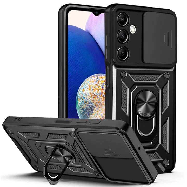 Vantime for Samsung Galaxy A24 4G Case Stand Slide Lens Cover ...