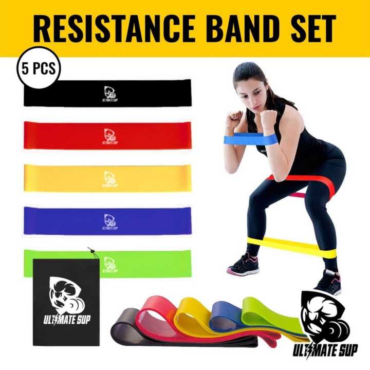 5 Pcs Set Resistance Loop Bands For Fitness | Daraz.com.np