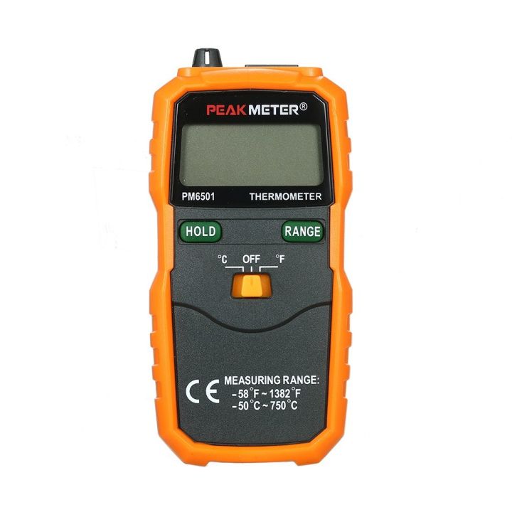 PEAKMETER PM6501 LCD Display K Type Temperature Meter Thermocouple W ...