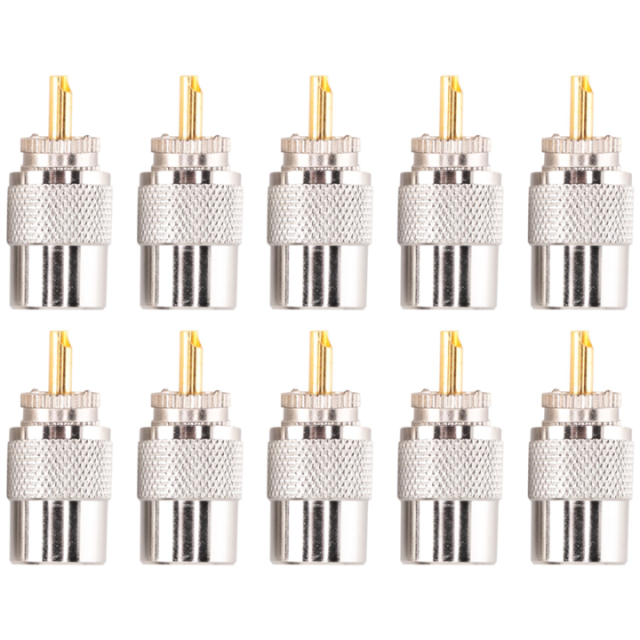 10PCS RF Connector UHF Male Connector RG8 RG58 Cable Lug Antenna ...