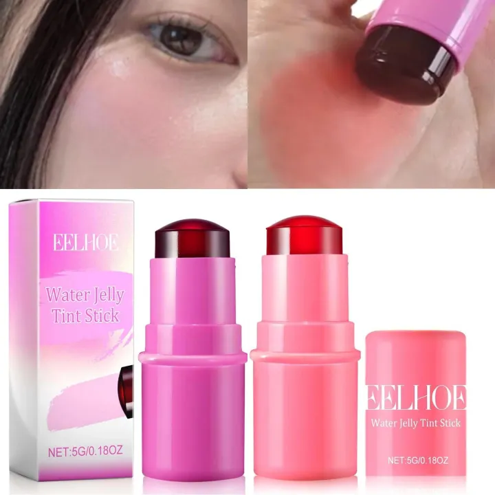 Yuanyan Jelly Texture Blush Stick Aloe Moisturizing Lip Cheek Stain 3 ...