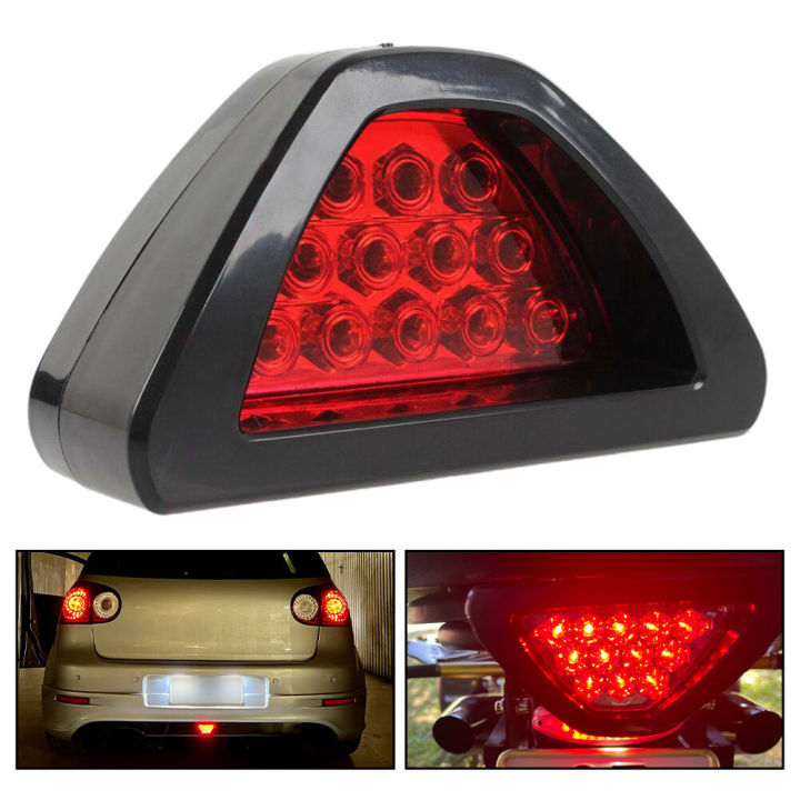 12 LED triangular brake lights/rear tail lights/red warning lights ...