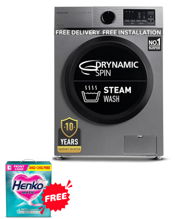 Panasonic Front Load Inverter Motor Washing Machine 8 Kg NA-148MG4LN1 ...