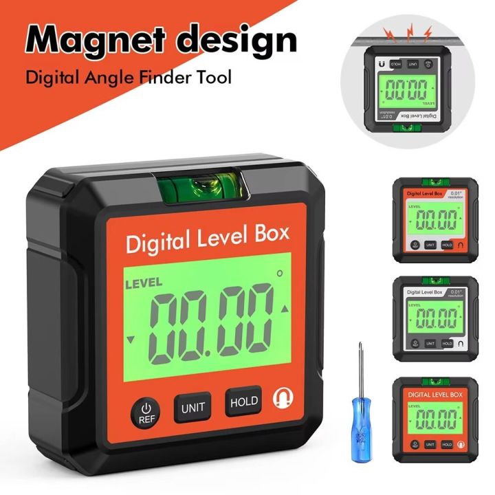 Portable Multifunctional Digital Inclinometer Magnetic 360-degree ...