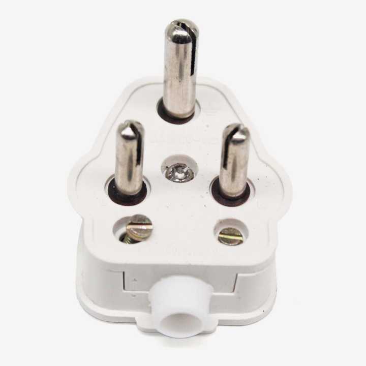 White Color 3 Pin Plug | Daraz.com.np
