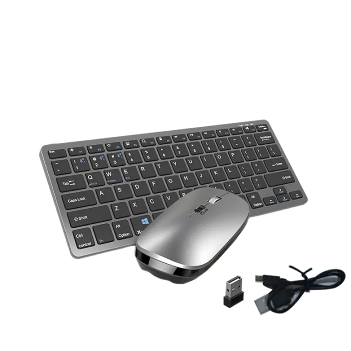 Wireless Keyboard and Mouse Kit Rechargeable 2.4G Blue Tooth ...