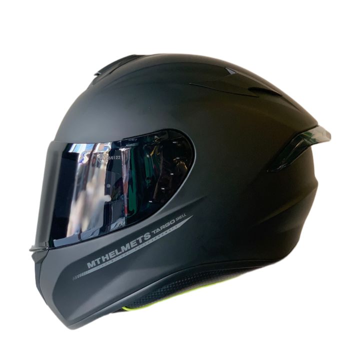 MT Targo Pro Solid A2 Matt Black Full Face Motorcycle Helmet By Moto ...