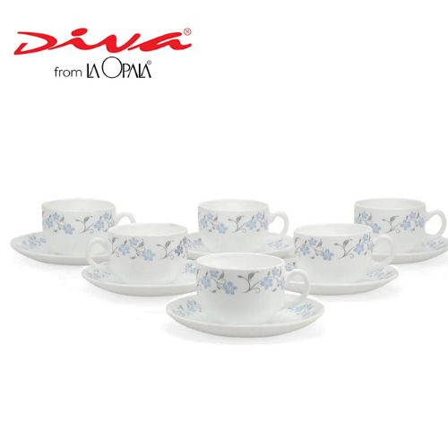 Tea cup saucer Laopala Diva Iris- Set of 12 pcs | Daraz.com.np
