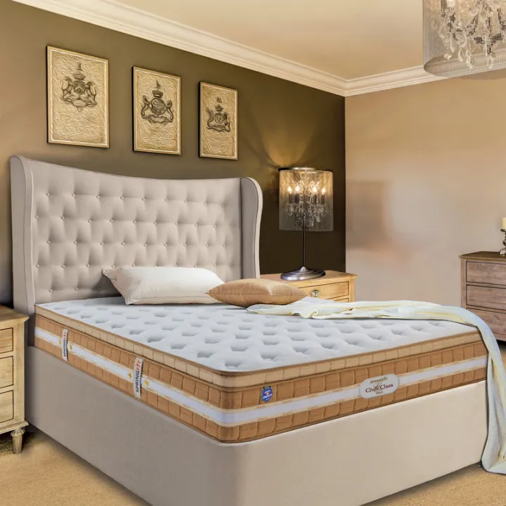 Springfit Club Class Natura 5 Layered Orthopedic Spine Support Double Pocket Springs Latex Foam Luxury Bed Mattress 8 Inch King Size Bed 78x72x8 Inch Daraz .np