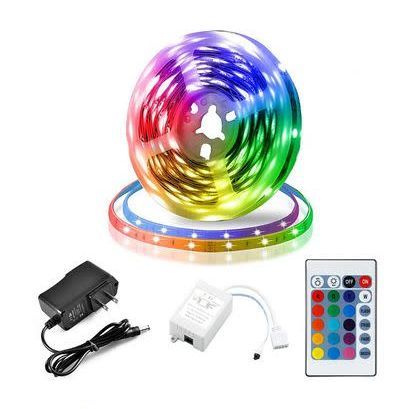 Waterproof 300 LED Strip Light 24 Key Remote (5M SMD RGB) 12V Power Kit ...