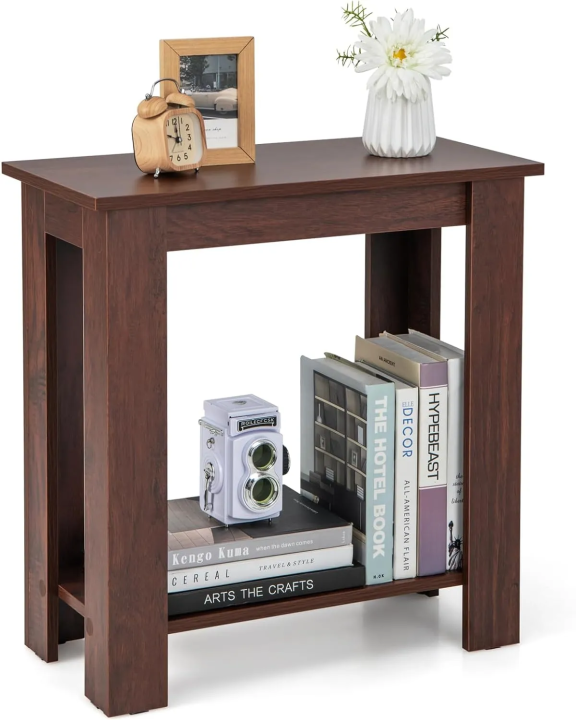 Ressence Sofa Side End Table, 2-Tier Home Accent Table for Small Space ...