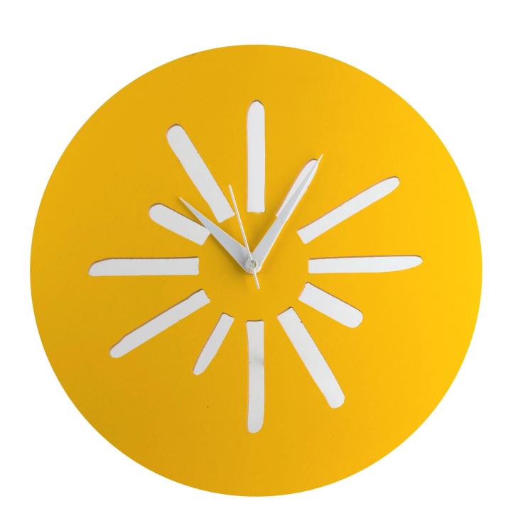 Yellow Circular Contemporary Analog Wall Clock | Daraz.com.np