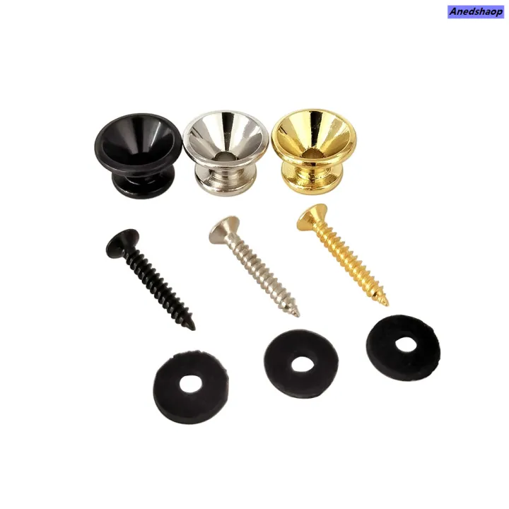 2pcs/lot Metal Guitar Button Electric Bass Strap Locking Pegs MHot ...