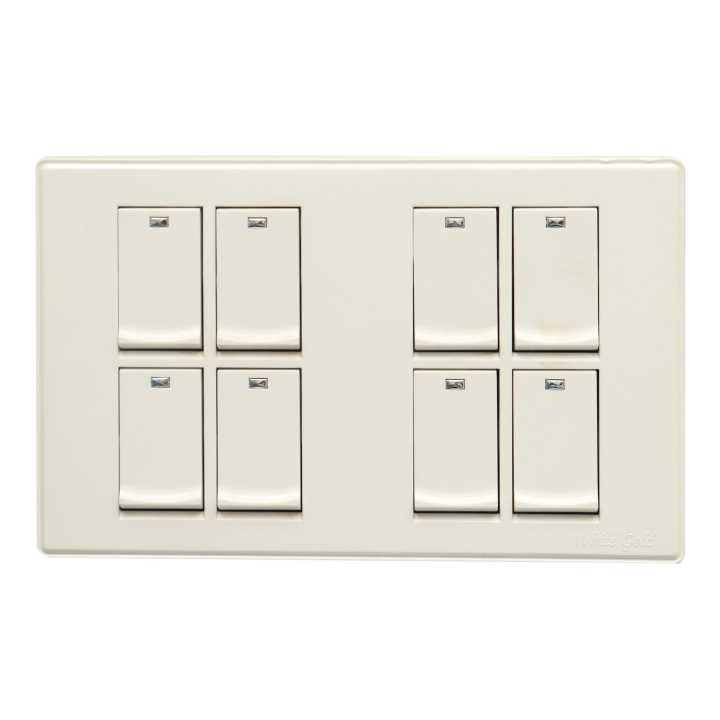 White Gold 8 Gang Switch | Daraz.com.np