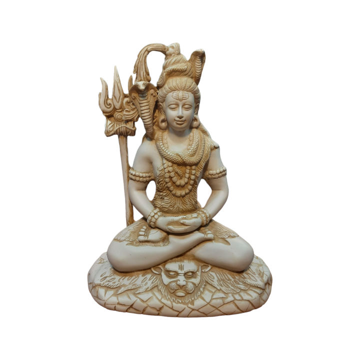 White Resin Shiva Statue 10 Inches Mahadev | Daraz.com.np