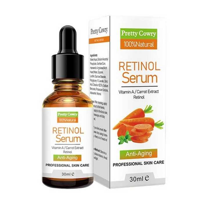 Pretty Cowry 100% Natural Anti-Aging Retinol Serum With Vitamin A ...