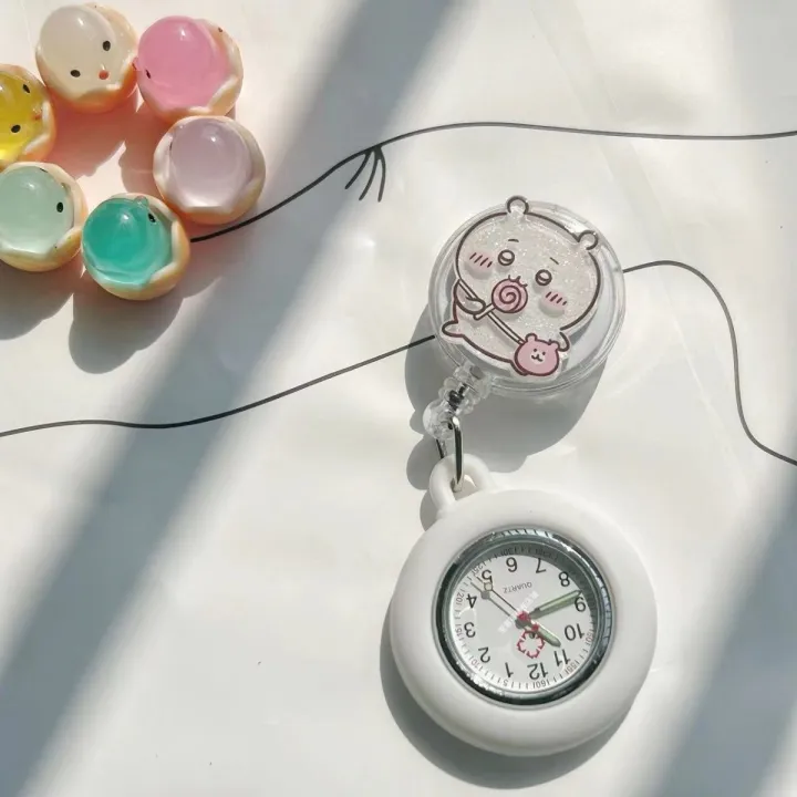 Retractable Nurse Watch Medical Hanging Watch Nurse Chest Watch Pocket ...