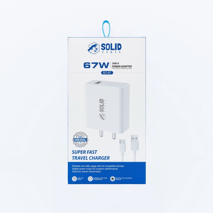 SOLID POWER 67W Premium Type-C Super Fast Travel Charger [Type-C] (SC ...