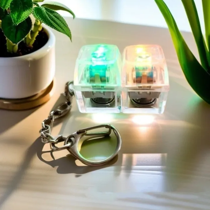 Relaxing DIY Keyboard Fidget Keychain With Light Keys Button Finger ...