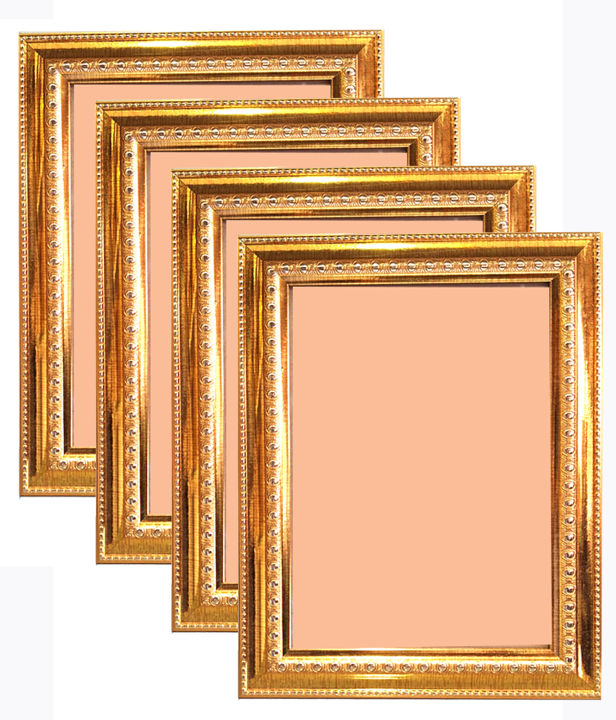 4-Piece Golden A4 Size Photo Frame set | Daraz.com.np