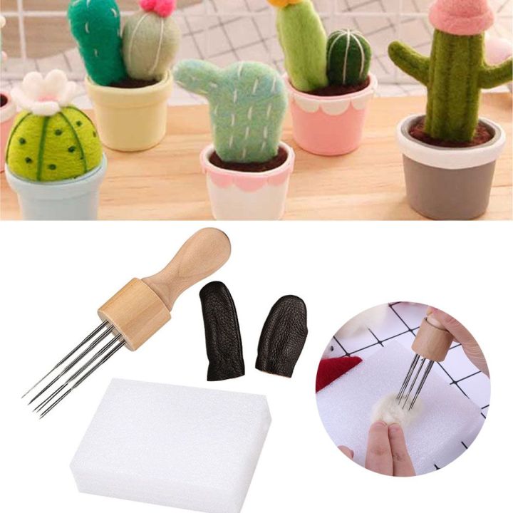 Pearl Cotton DIY Craft Finger Cots Felting Needles Wool Felt Tools ...