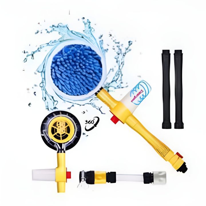 Car Rotary Wash Brush Kit 360 Degree Automatic Rotating Adjustable Dip ...