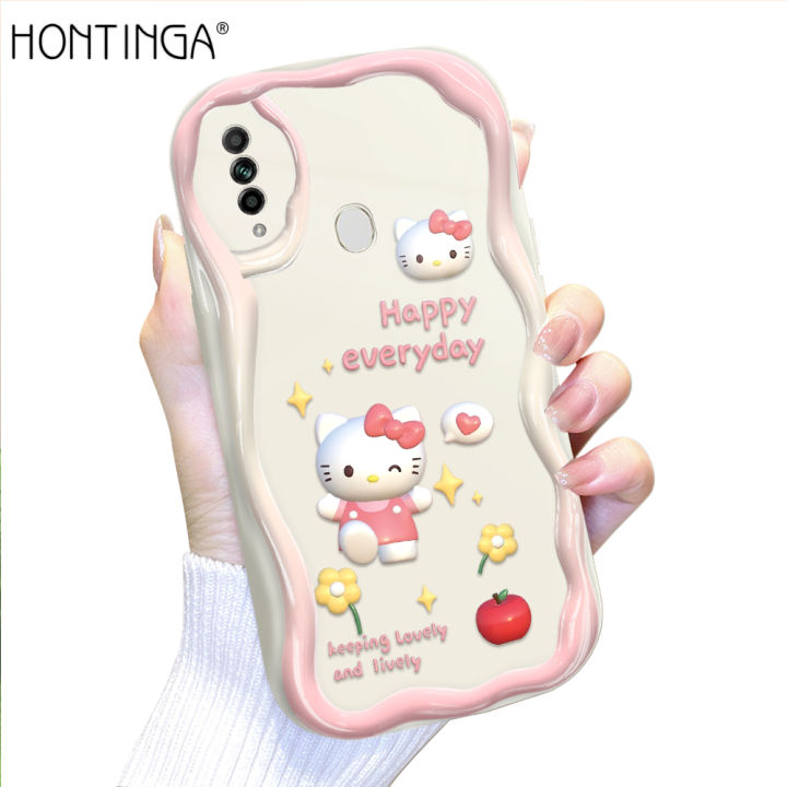 Hontinga for OPPO A31 2020 Back Cover Cute Melody Cream Texture Wavy ...