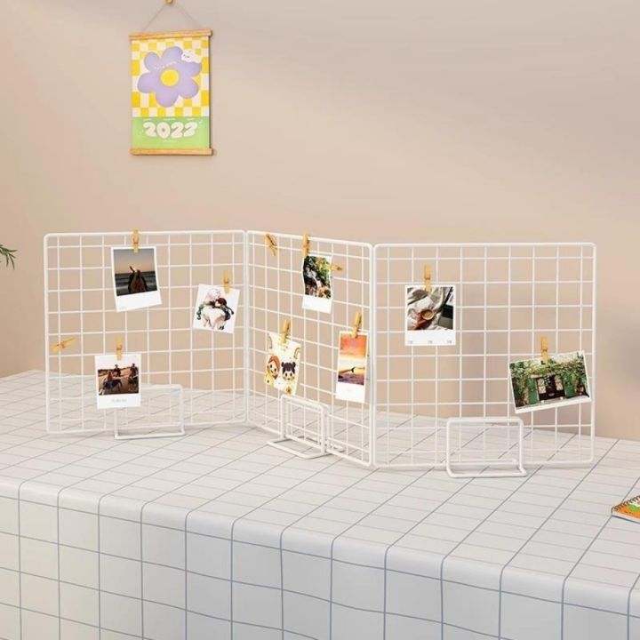 Modern Grid Display Rack with Base Grid Frame Desktop Stand Metal ...