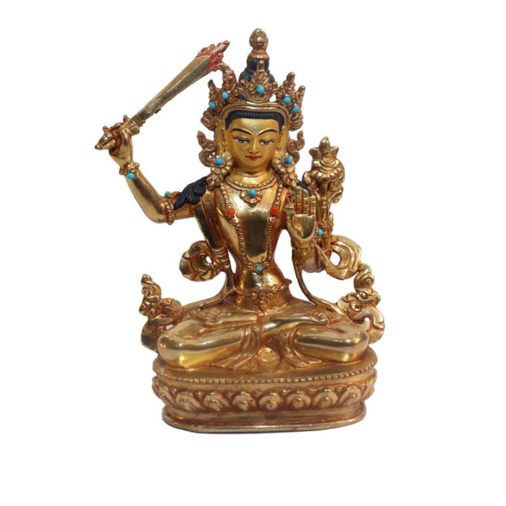 Full Mercury Gold Plated Manjushree Statue | Daraz.com.np