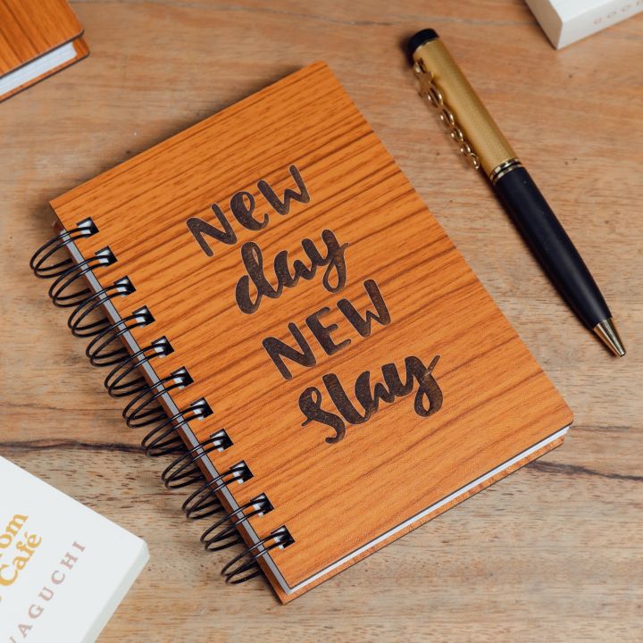 Masta Kala Motivational Quotes Spiral A6 Wooden Notebook | Daraz.com.np