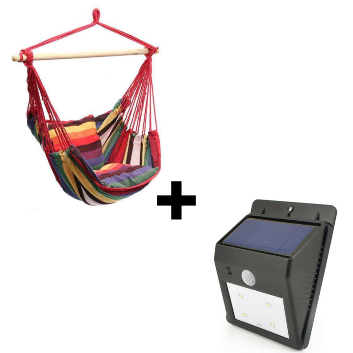 Hanging Hammock Chair Swing with Free Solar Sensor Light | Daraz.com.np