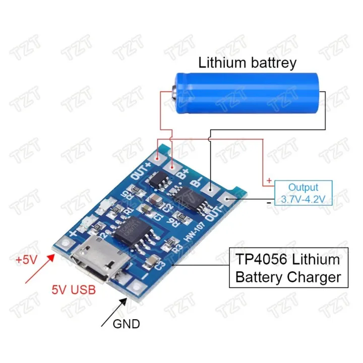 USB Lithium Battery Charger Module Board With Charging And Protection ...