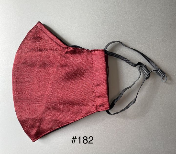 Protective 3 Layered Mask, Satin SIlk With Filter, Nose Grip, Ear ...