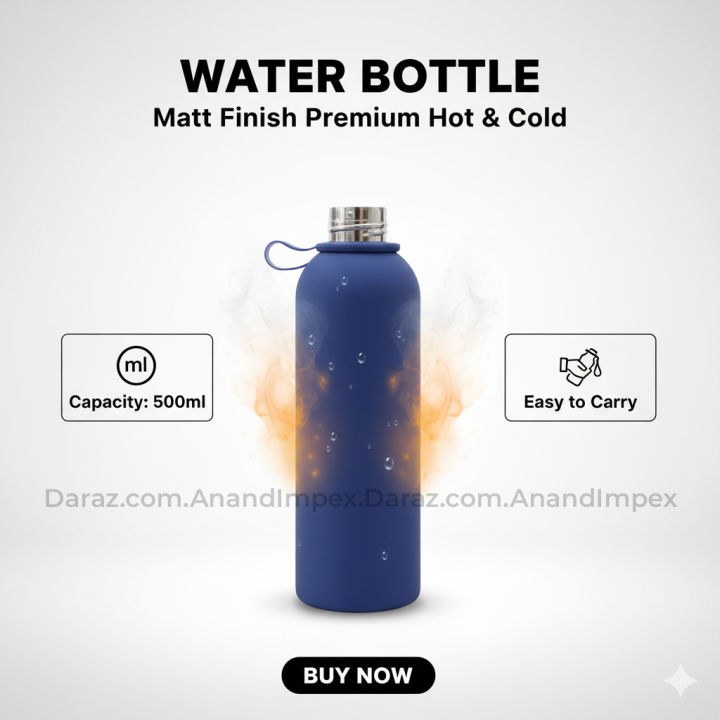 Matte finish Premium 500ml Stainless Steel Vacuum Flask Gift Set | Hot ...