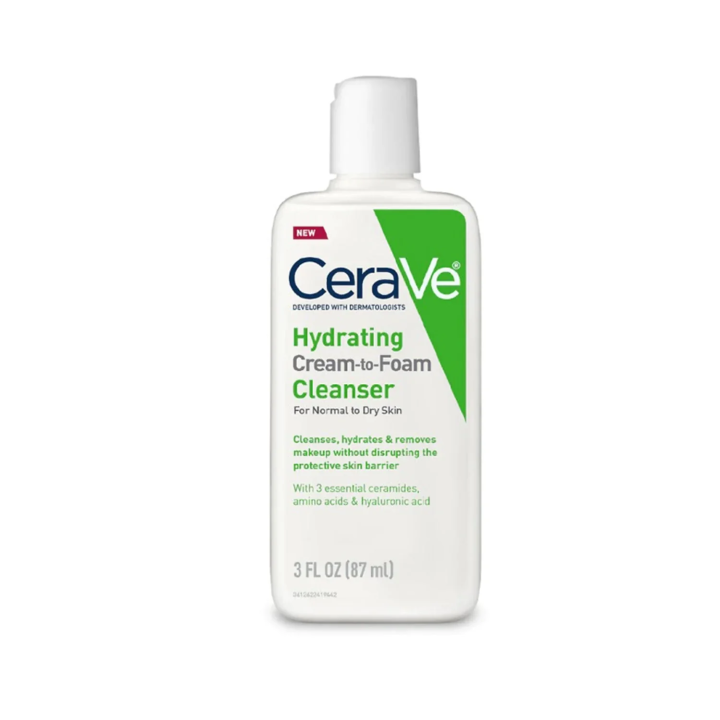 CeraVe Hydrating Cream to Foam Cleanser 87ml | Makeup Remover Face Wash ...