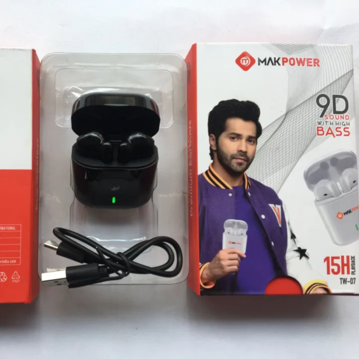 Tw-07 True Wireless Premium Earbuds Long Battery Backup Responsive ...