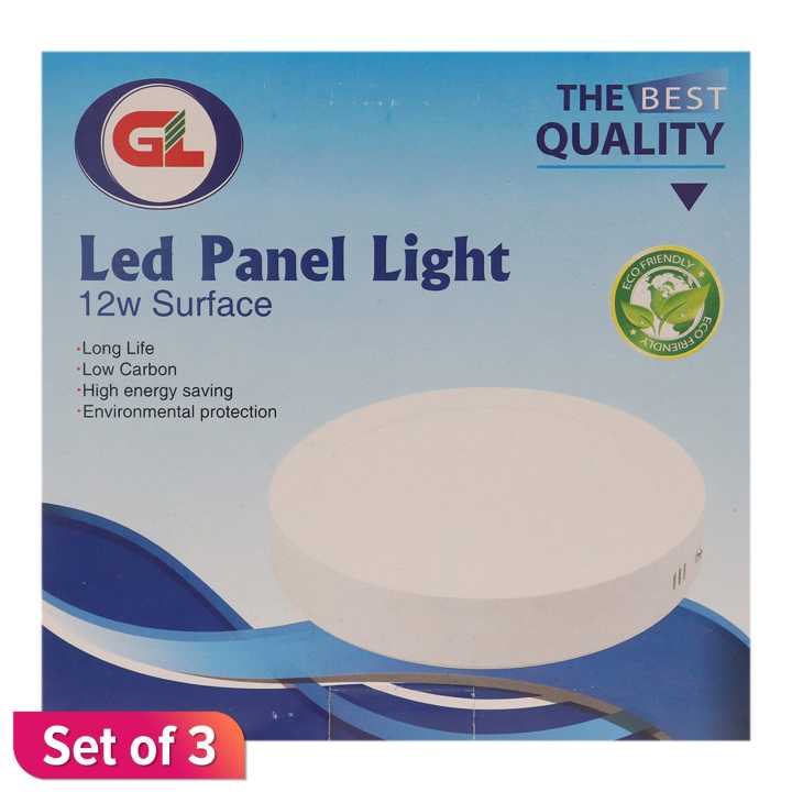 Led Panel Light 12W Surface White Light Set Of 3 | Daraz.com.np