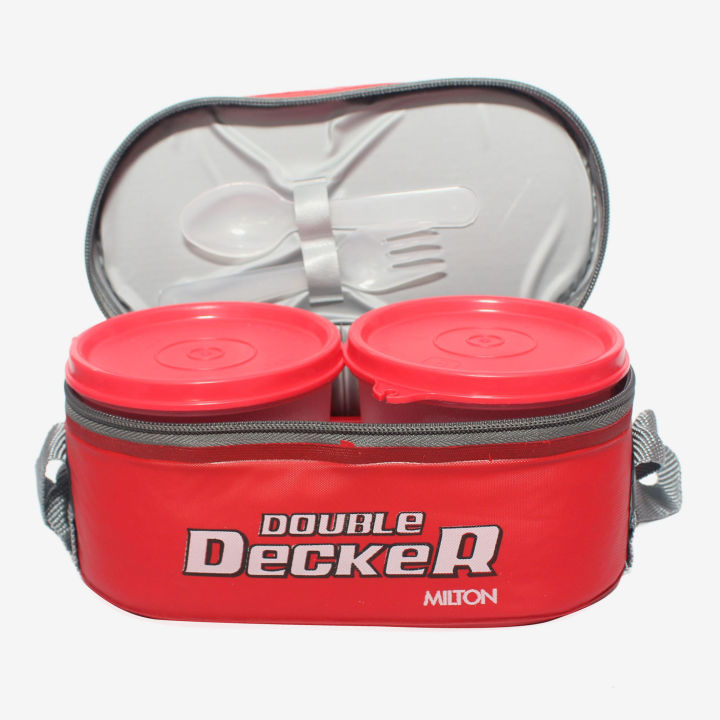 Red Color Milton Softline Tiffin 3 Containers Lunch Box | Daraz.com.np