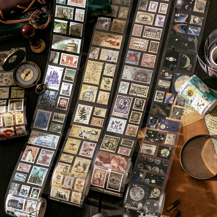 RHS Online Natural Post Office Series Coated Paper Stamp Masking Tapes ...