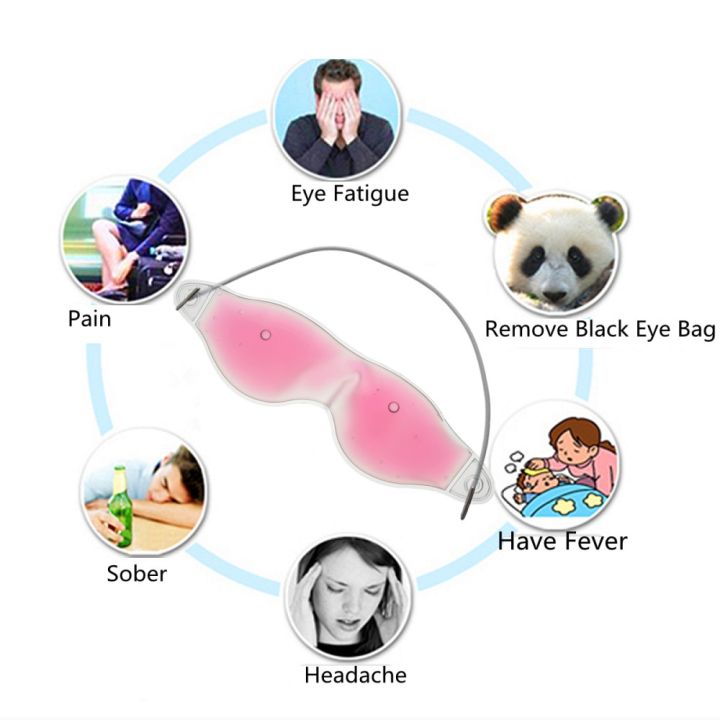 Gel Eye Mask Heat Cool Soothing Tired Eyes Headache Pad | Daraz.com.np