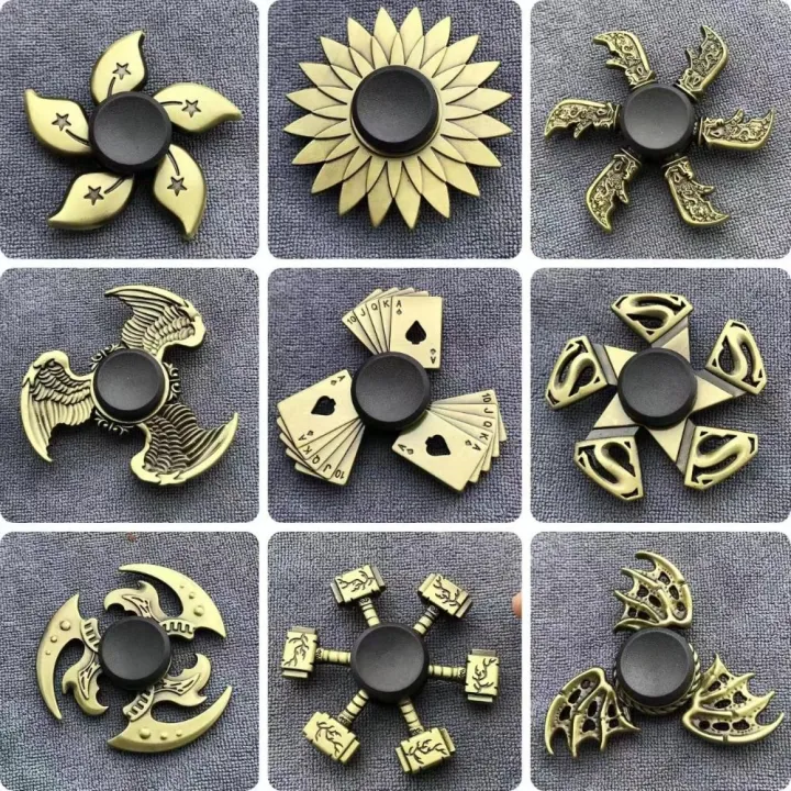 Office Desk Toys Color Finger Spinner Metal ADHD Anxiety Fidget Spinner ...