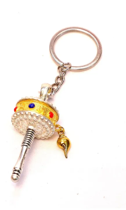 Handicrafts_Tibetan Auspicious Buddhist Prayer Wheel Key Ring Chain/Om ...