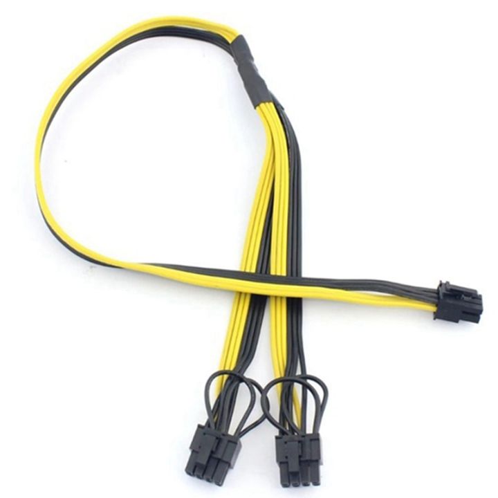 10X PCI-E PCIE 6Pin to Dual 8Pin 6+2Pin Adapter Cable GPU Video Power ...