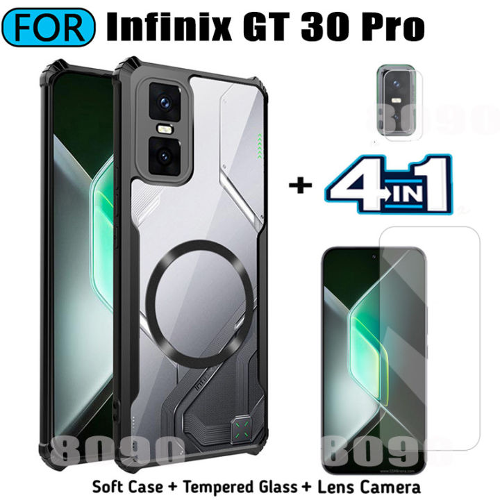 4 in 1 Infinix GT 30 Pro Acrylic Phone Case For Infinix GT 30Pro Casing ...