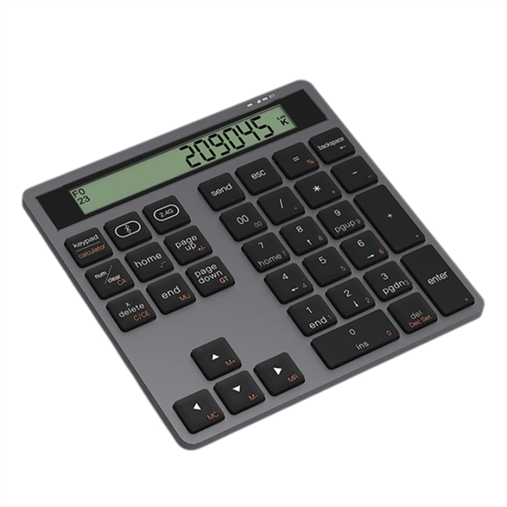 Wireless Number Keypad Bluetooth Calculator Keyboard Ergonomic ...