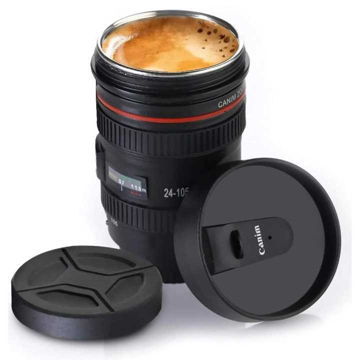 Coffee Mug With Transparent Lid Camera Lens Cup Primelife Plastic ...