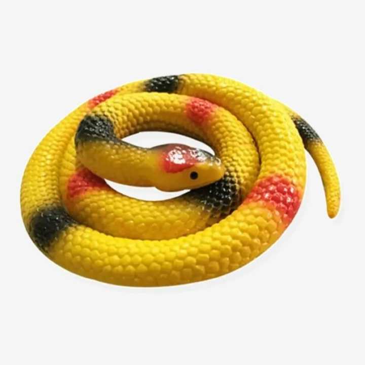 Yellow Color Soft Realistic Fake Prank Stuff Rubber Snake Toys | Daraz ...