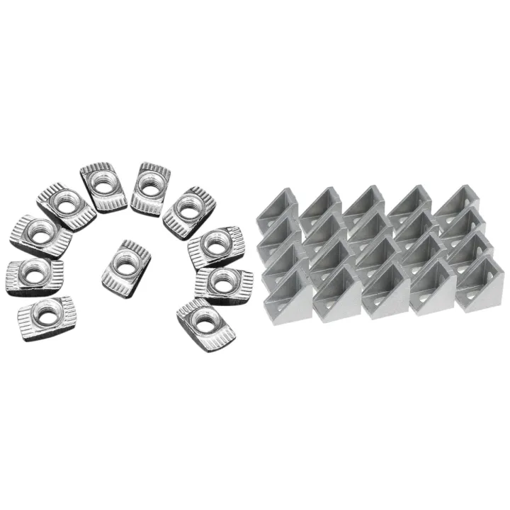 NAMUNY 100 Pcs M5 Hammer Nut Connector T Fastener Sliding Nut & 20Pcs ...